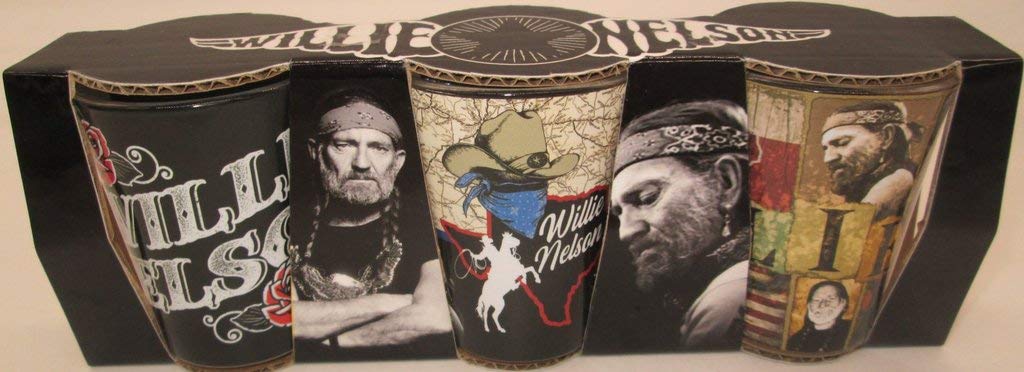 Willie Nelson Shot Glasses with Map