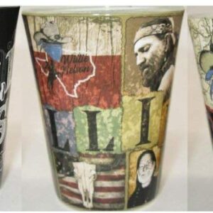 Willie Nelson Shot Glasses with Map