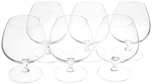 Luigi Bormioli Vinoteque 15.75 oz Cognac/Brandy Glasses, Set of 6, Clear