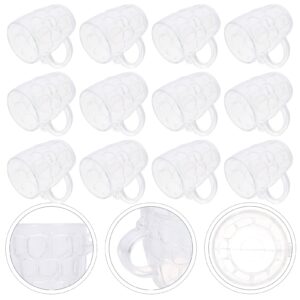 Toddmomy 20pcs Mini Beer Mugs Mini Shot Glasses Clear Beer Cups Plastic Beer Mugs Shot Beverage Tasting Glasses for Beer Sports Party Wedding Oktoberfest BBQ and Picnics