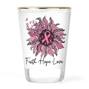 Breast Cancer Gift - Cancer Shot Glass - Cancer Awareness Gift- Breast Cancer Gift - Breast Cancer Month Gift - Pink Ribbon Gift