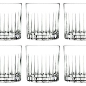 Barski Tumbler Glass - Double Old Fashioned - Set of 6 - Glasses - Designed DOF Crystal Glass Tumblers - For Whiskey - Bourbon - Water - Beverage - Drinking Glasses - 12 oz. - Made in Europe