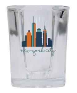 new york city new york nyc statue of liberty brooklyn manhattan souvenir square shot glass