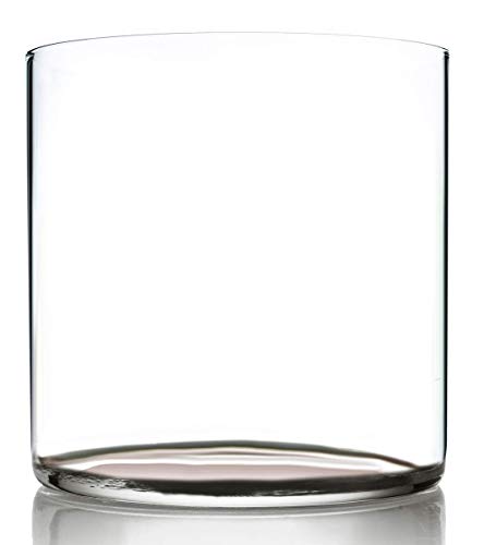 Amehla "Bare Ultra Thin Cocktail Glasses 12-ounce Double Old Fashioned Whiskey Glasses - Bar Glass Set for use as Mixed Drink Glass - Bourbon Tumblers, or Minimalist H20 Water Drinking Glass - (2)