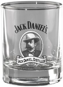 jack daniel's licensed barware cameo shot glass, 1 count (pack of 1), clear