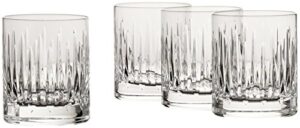 reed & barton crystal set of double old fashions, set of 4