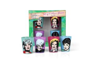 the golden girls 2-ounce character mini glasses | set of 4