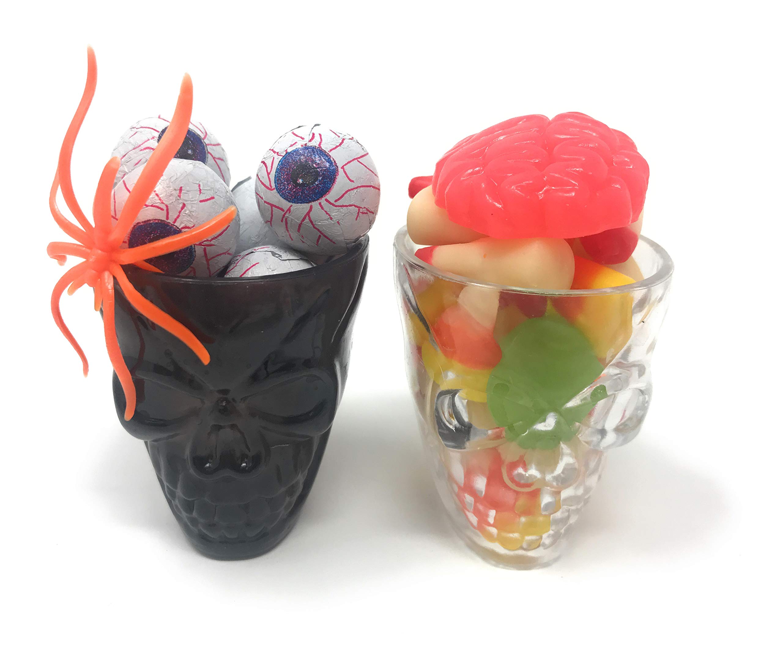 Funiverse 40 Bulk Halloween Skull Party Favor Shot Glasses or Dessert Cups - ideal for kids of all ages