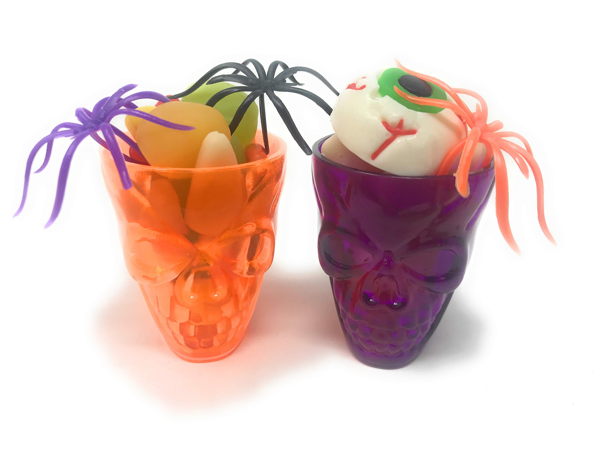 Funiverse 40 Bulk Halloween Skull Party Favor Shot Glasses or Dessert Cups - ideal for kids of all ages