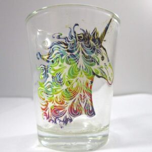 World Buyers Set of 3 Decorative shot glasses with 3 variation images Product Dimensions: 1.3125Dia x2.375 H (Unicorns)