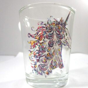 World Buyers Set of 3 Decorative shot glasses with 3 variation images Product Dimensions: 1.3125Dia x2.375 H (Unicorns)