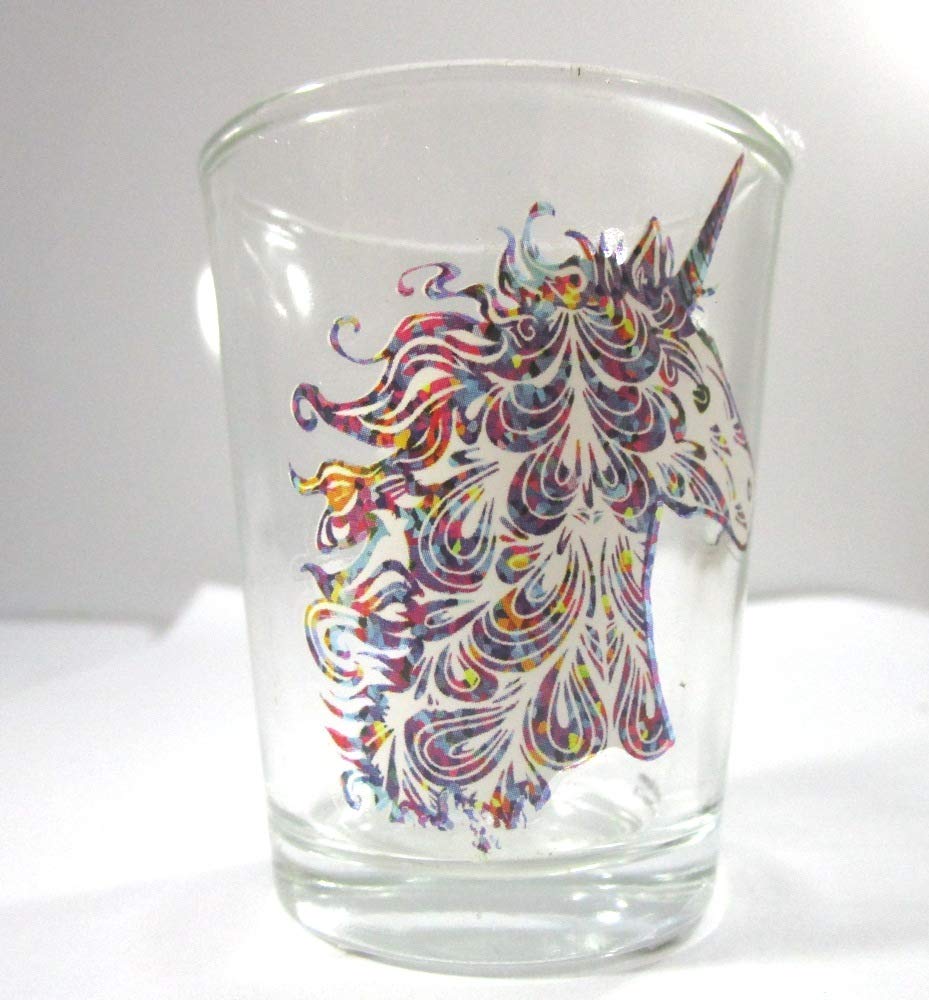 World Buyers Set of 3 Decorative shot glasses with 3 variation images Product Dimensions: 1.3125Dia x2.375 H (Unicorns)