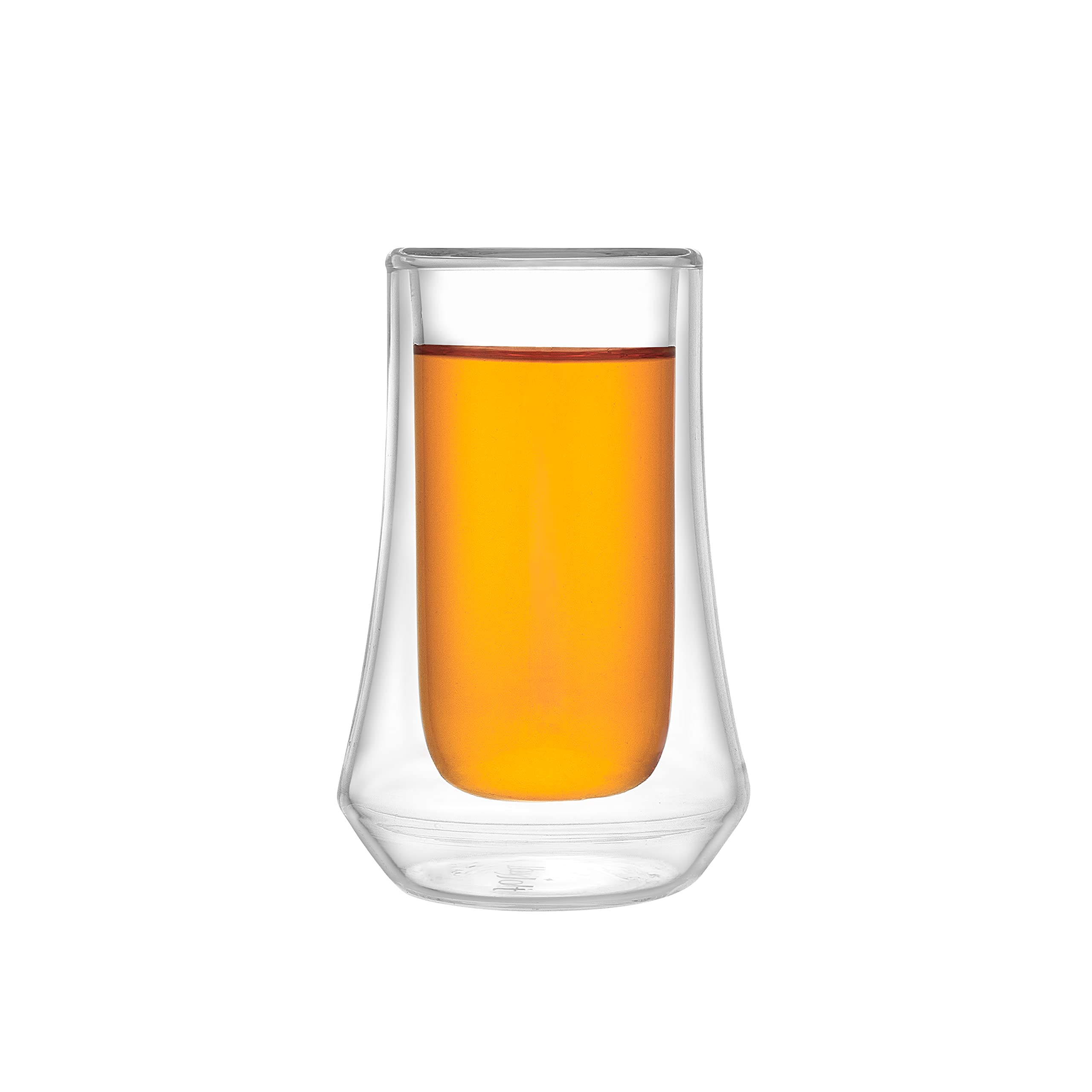 JoyJolt Cosmo Double Wall Shot Glasses – Set of 4 2 oz Glasses Suitable for Cocktails Espresso, or Desserts – Shot Glass Ideal for Liquor Bar – Drinking Games with Shot Glasses Essential