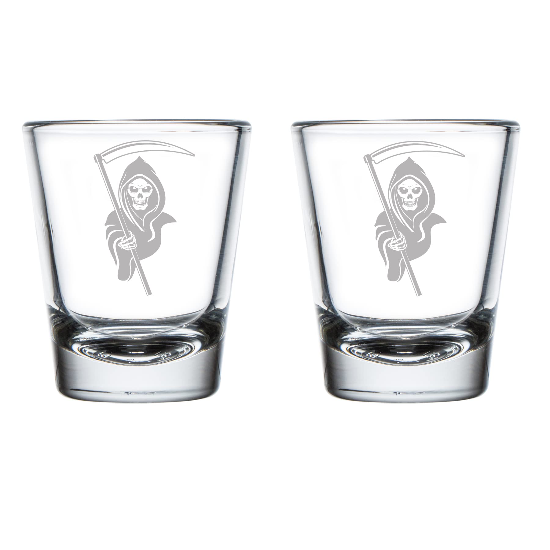 MIP Set of 2 Shot Glasses 1.75oz Shot Glass Grim Reaper