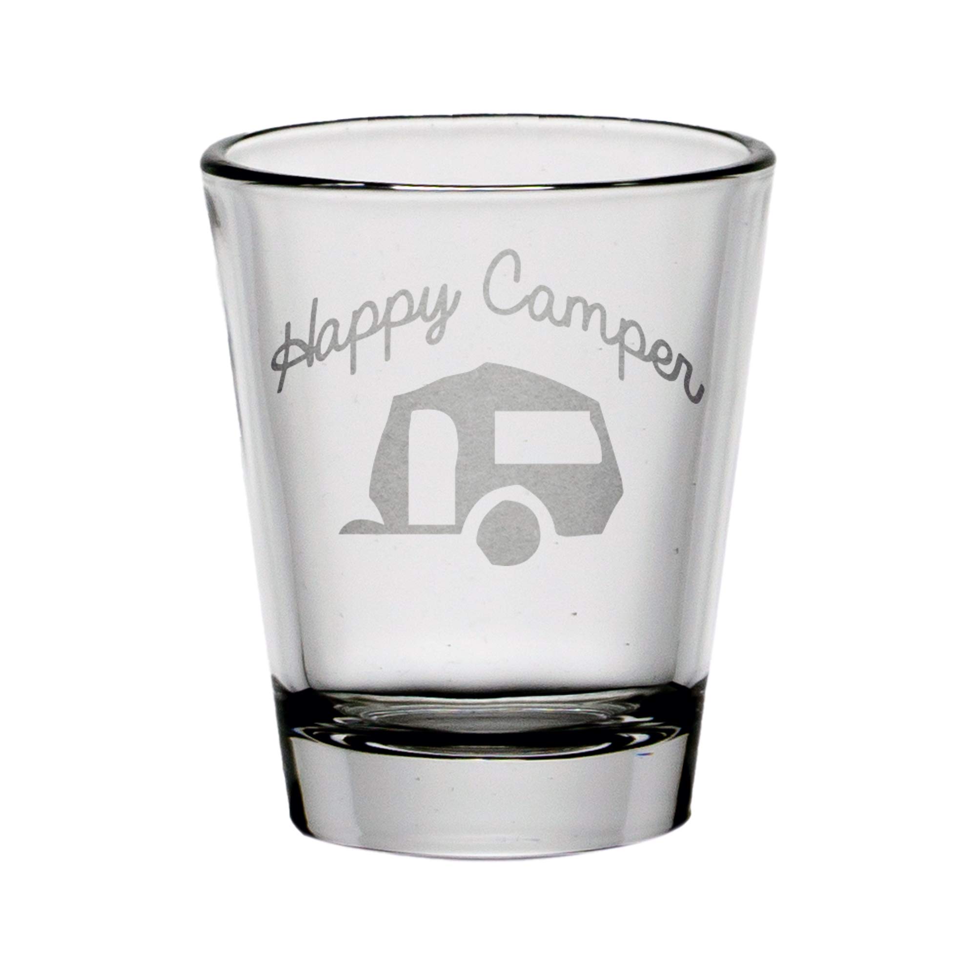 Happy Camper Shot Glass (Clear)