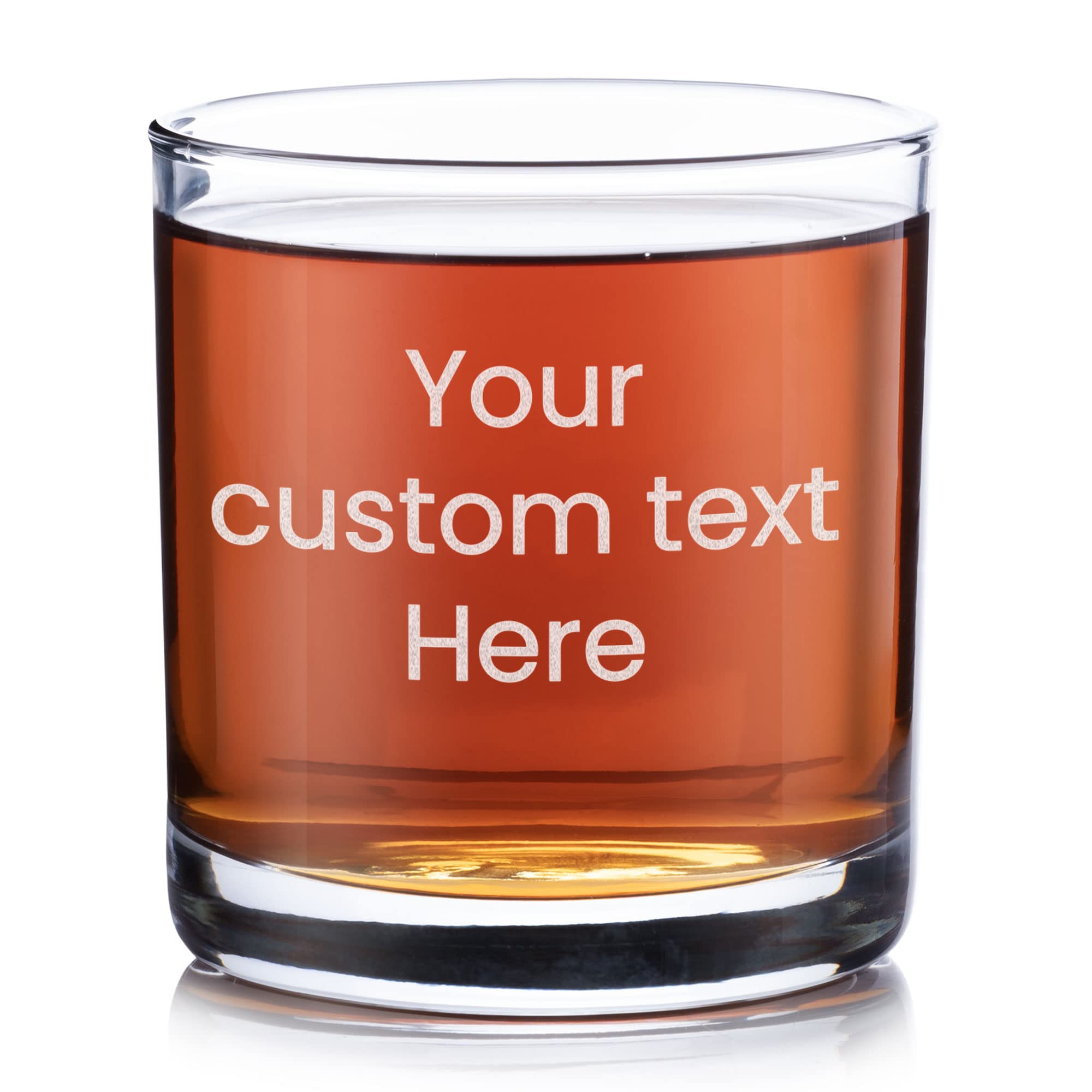 Lifetime Creations Create Your Own Engraved Personalized Whiskey Glass 10.5 oz - Old Fashioned Rocks Glass with Your Text, Whiskey Lover, Scotch Glass Gift, Dishwasher Safe