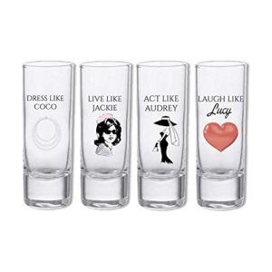 myxx coco, jackie, audrey, lucy shot glasses