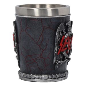 Nemesis Now B4132M8 Slayer Shot Glass 7cm Black, Resin w/Stainless Steel Insert, Grey