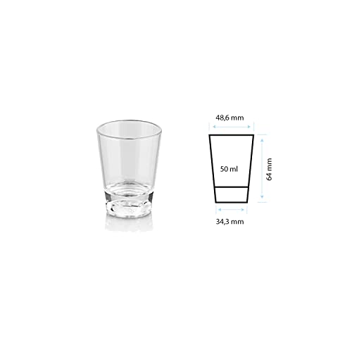 Unbreakable Shot Glass Set (12 Pack) - 1.5oz Reusable Clear Espresso Shot Glass, Small Whiskey Shot Glass for Vodka, Whiskey, Tequila, Espressos, Spirits, Liquors, Dishwasher Safe