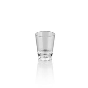 Unbreakable Shot Glass Set (12 Pack) - 1.5oz Reusable Clear Espresso Shot Glass, Small Whiskey Shot Glass for Vodka, Whiskey, Tequila, Espressos, Spirits, Liquors, Dishwasher Safe