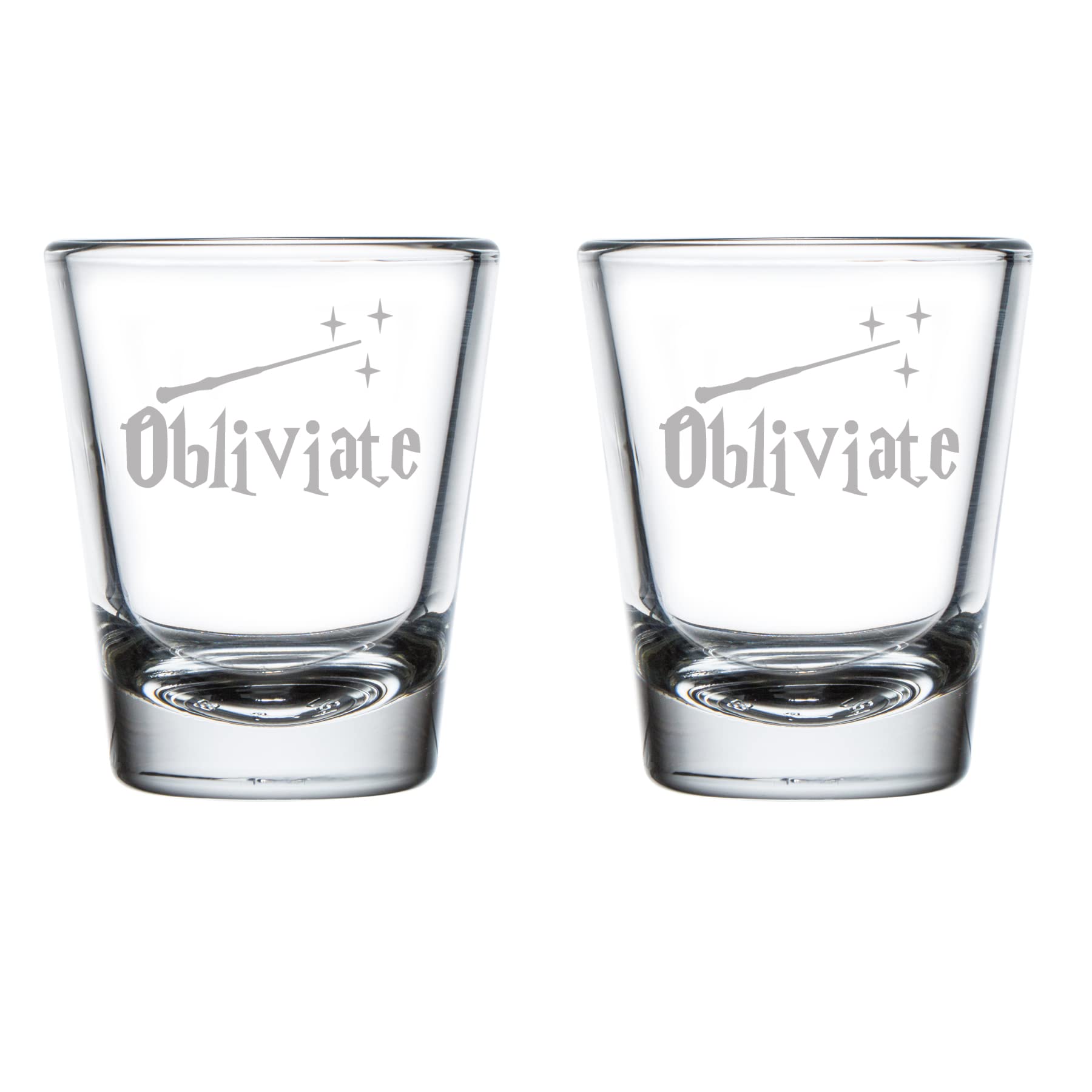 Set of 2 Shot Glasses 1.75oz Shot Glass Obliviate Funny