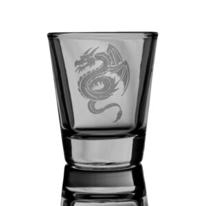 2oz flying dragon shot glass