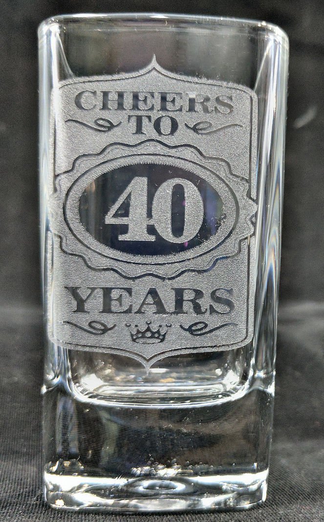 Single Personalized 21st Shot Glass Cheers to 21 Years Glass Custom Engraved Birthday College Party Gift Anniversary for 30th 40th 50th 60th 70th 80th Celebration Gift