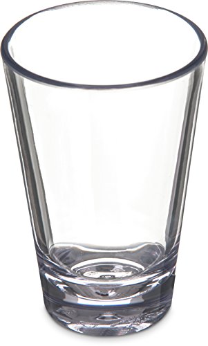 Carlisle FoodService Products Alibi Shot Glass Clear Glass for Restaurant, Kitchen, and Bar, Plastic, 3 Ounces, Clear