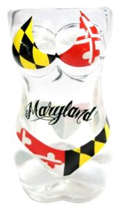 maryland bikini tall shot glass