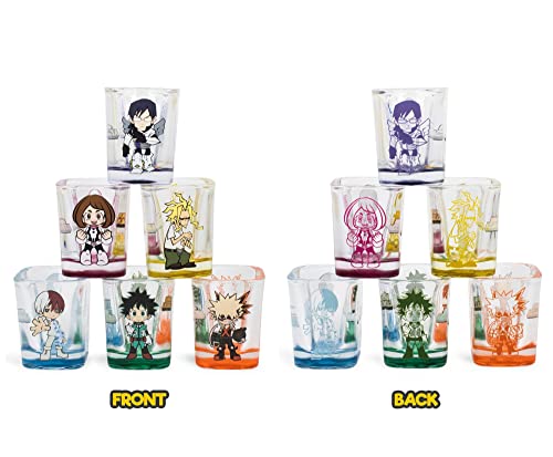 JUST FUNKY My Hero Academia 2-Ounce Square Shot Glass Blind Pack | One Random