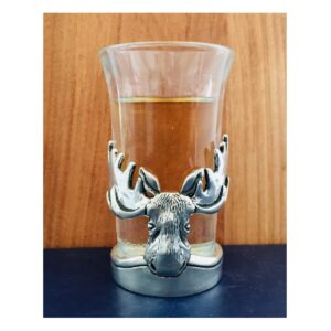 basic spirit shot glass - moose home decoration for home bar, stocking stuffer, party favor or gift