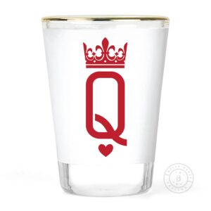 King and Queen Shot Glass Set - His and Her Shot Glasses - Anniversary Gift - Couples Gift - 2 pc Shot Glass Set - Valentines Gift