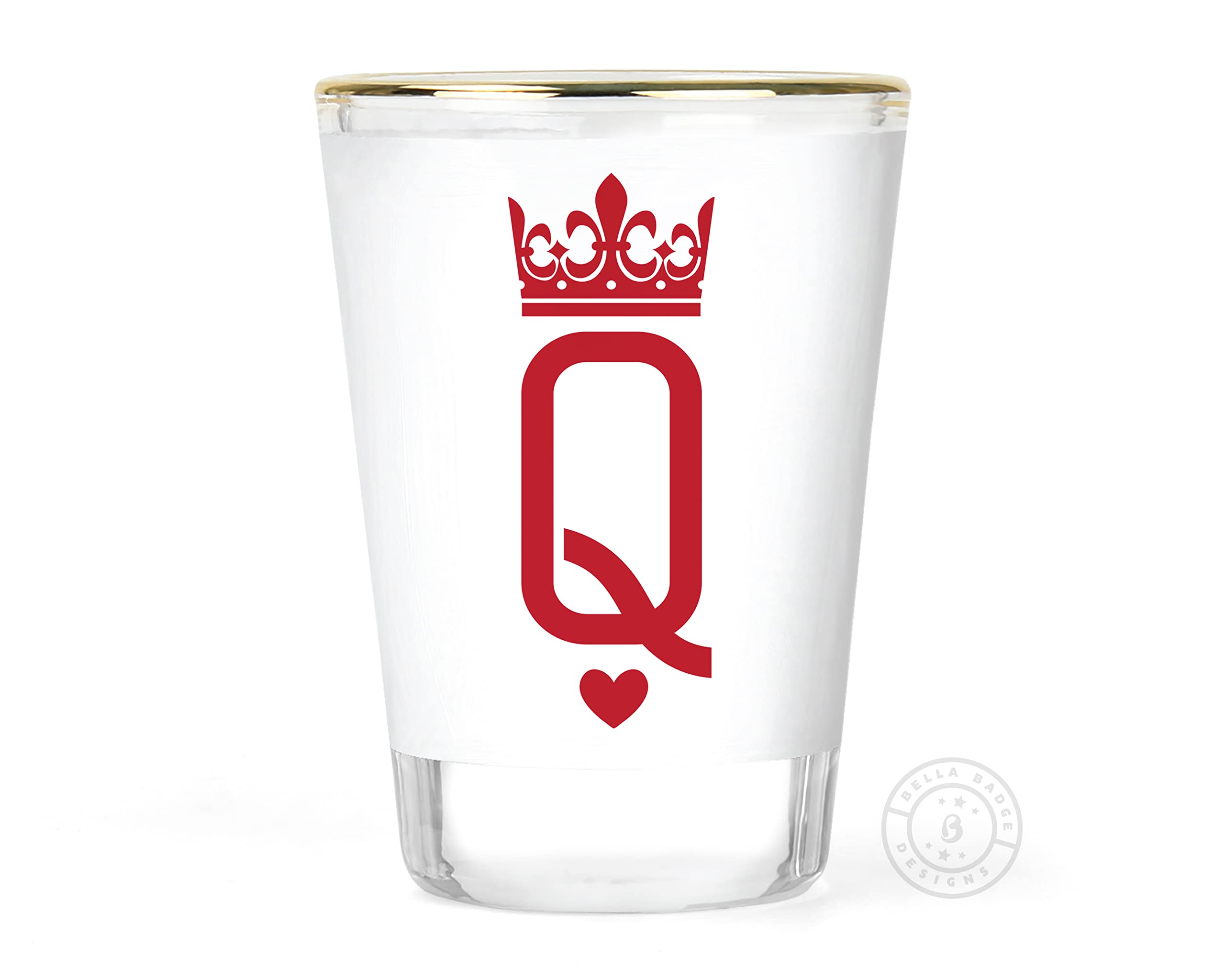 King and Queen Shot Glass Set - His and Her Shot Glasses - Anniversary Gift - Couples Gift - 2 pc Shot Glass Set - Valentines Gift