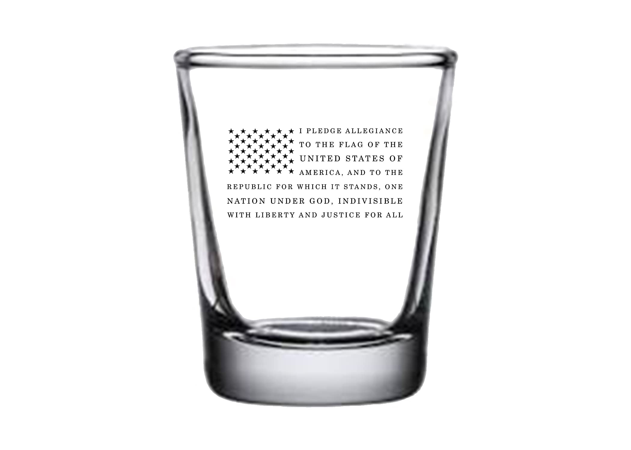 Rogue River Tactical USA Flag Pledge of Allegiance Shot Glass Gift For Military Veteran or Patriotic American