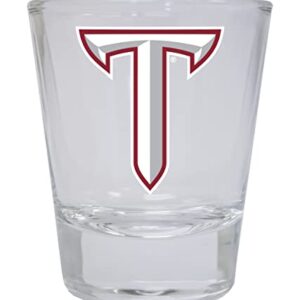 R and R Imports Troy University Round Shot Glass 4-Pack Officially Licensed Collegiate Product