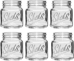 home essentials 4581 basic shot glass, set of 6, 2.5 oz