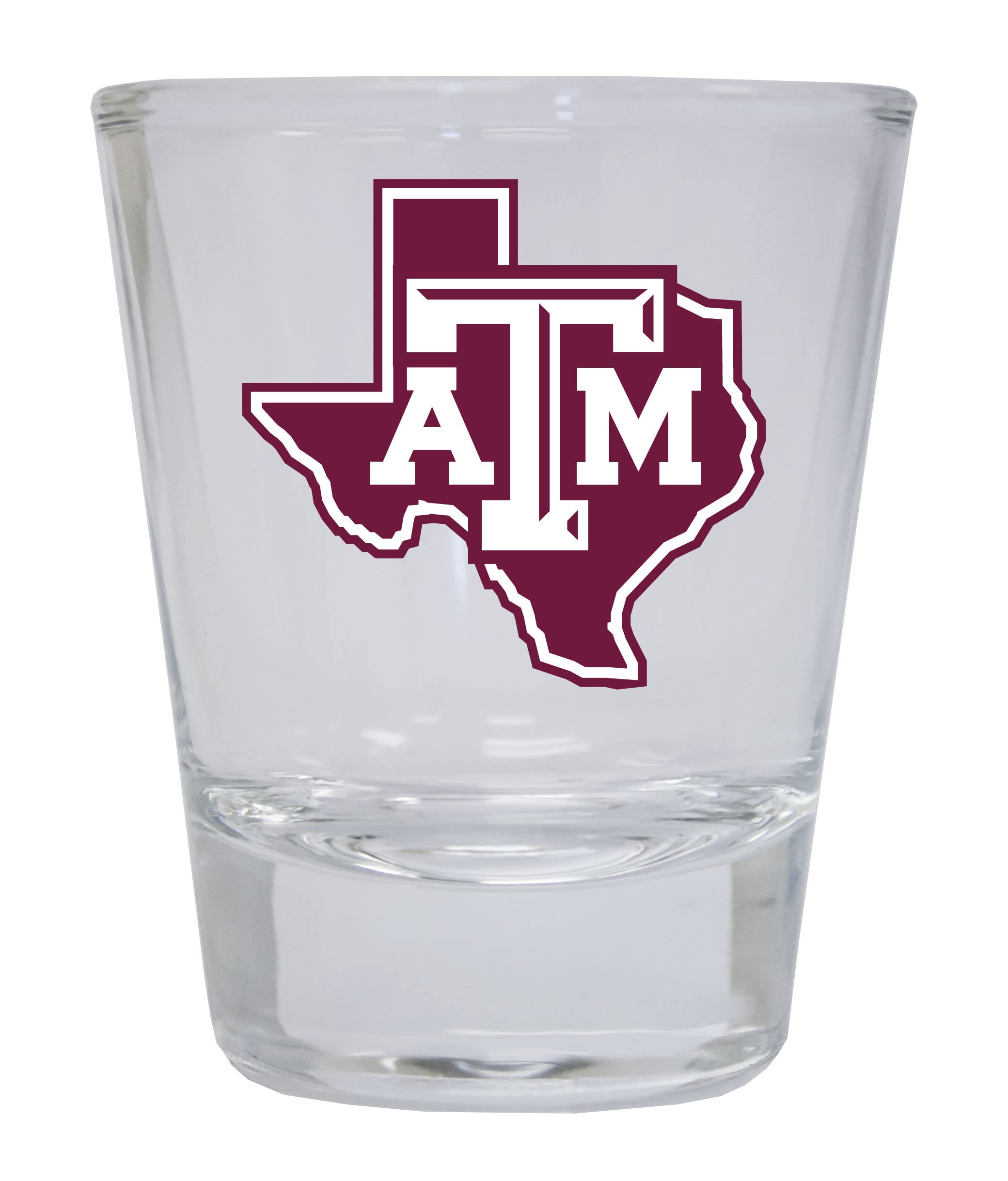 R and R Imports Texas A&M Aggies Round Shot Glass Officially Licensed Collegiate Product