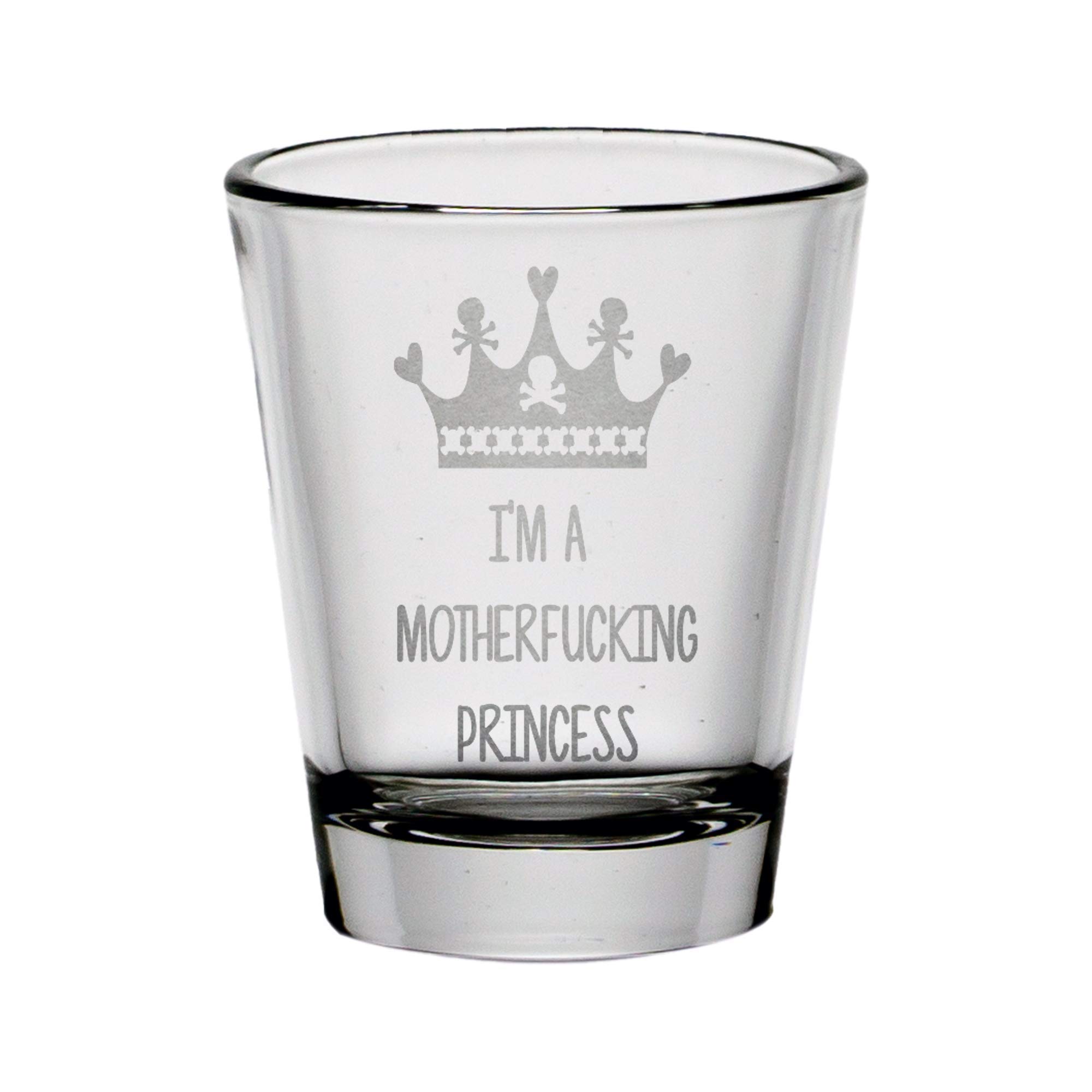 Princess Etched Shot Glass (Clear)