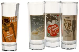 star trek the original series fine art shot glasses set 2 of 20, (set of 4)