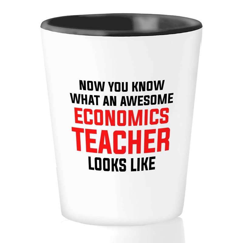 Subject Teacher Shot Glass 1.5oz - economics teacher looks - Economics Teacher Financial Analyst Finance Statistician