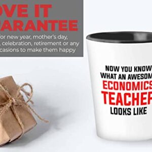 Subject Teacher Shot Glass 1.5oz - economics teacher looks - Economics Teacher Financial Analyst Finance Statistician