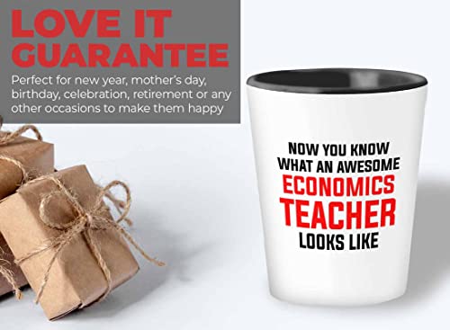 Subject Teacher Shot Glass 1.5oz - economics teacher looks - Economics Teacher Financial Analyst Finance Statistician