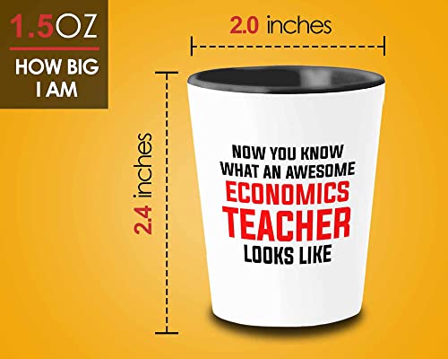 Subject Teacher Shot Glass 1.5oz - economics teacher looks - Economics Teacher Financial Analyst Finance Statistician