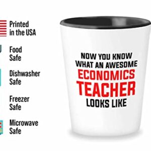 Subject Teacher Shot Glass 1.5oz - economics teacher looks - Economics Teacher Financial Analyst Finance Statistician