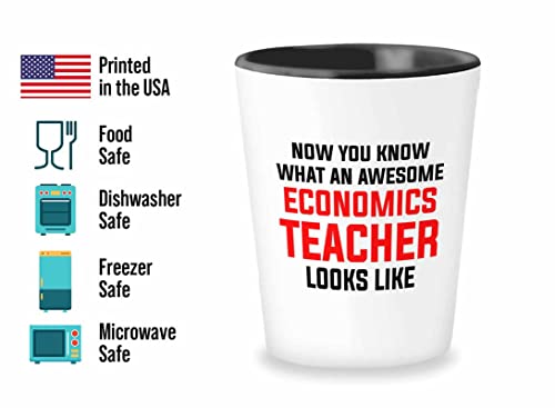 Subject Teacher Shot Glass 1.5oz - economics teacher looks - Economics Teacher Financial Analyst Finance Statistician