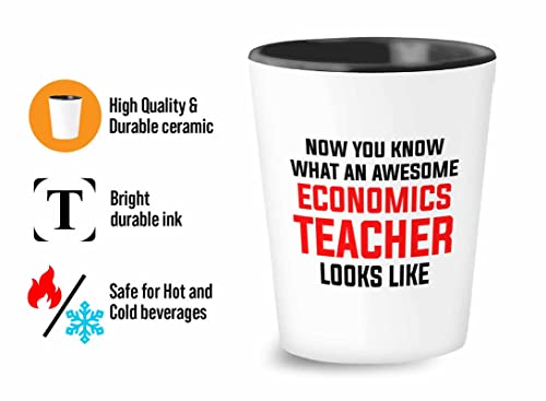 Subject Teacher Shot Glass 1.5oz - economics teacher looks - Economics Teacher Financial Analyst Finance Statistician