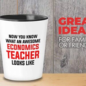 Subject Teacher Shot Glass 1.5oz - economics teacher looks - Economics Teacher Financial Analyst Finance Statistician