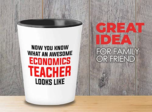 Subject Teacher Shot Glass 1.5oz - economics teacher looks - Economics Teacher Financial Analyst Finance Statistician