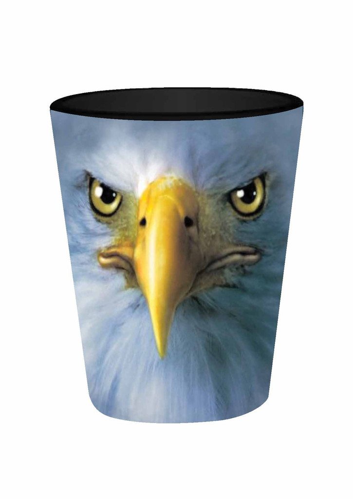 Eagle Face 2oz Shot Glass