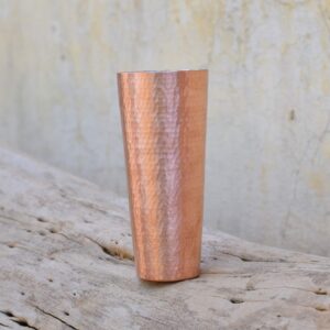 De Kulture Handmade Pure Solid Copper Large Glass Cup Tumbler Drinkware for Milk Water Medicinal Liquid Ice Coffee Ice Tea Cocktail Beer Sake Whiskey Vodka Rum Tequila, 3x 7 (DH) Inches, 600 ml